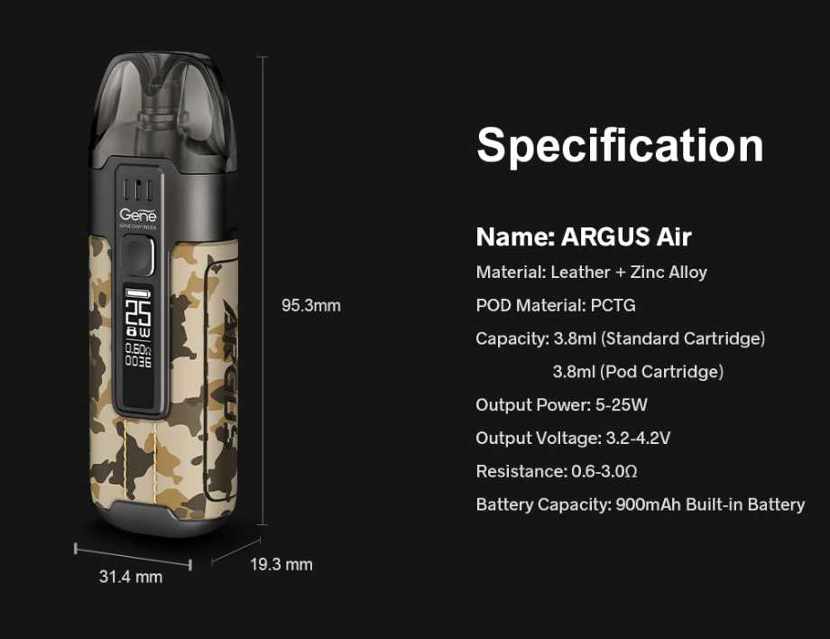 POD система — VOOPOO Argus AIR Vintage Brown – купить в интернет магазин Vape House